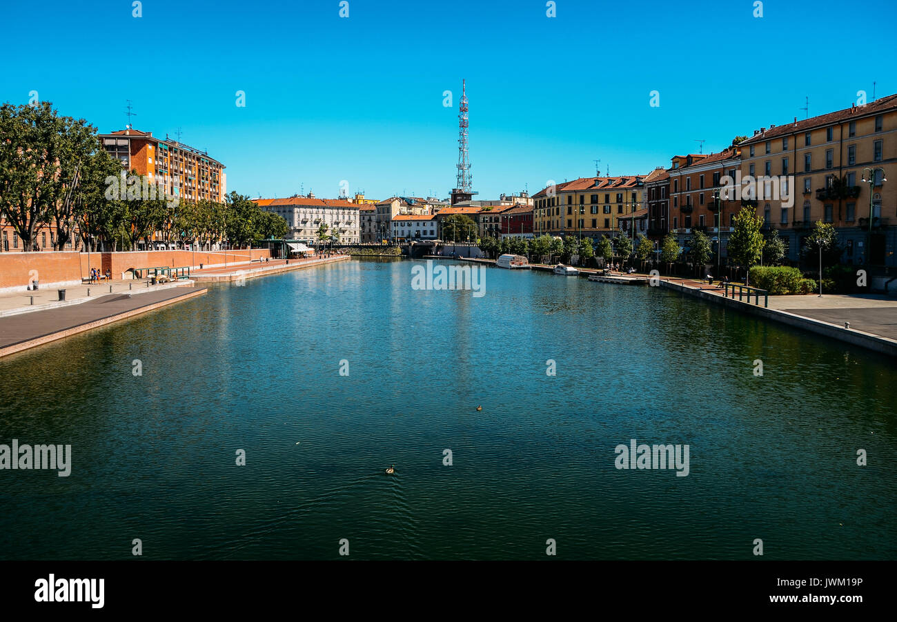 Darsena basin in Milan, Italy on a sunny day Stock Photo - Alamy