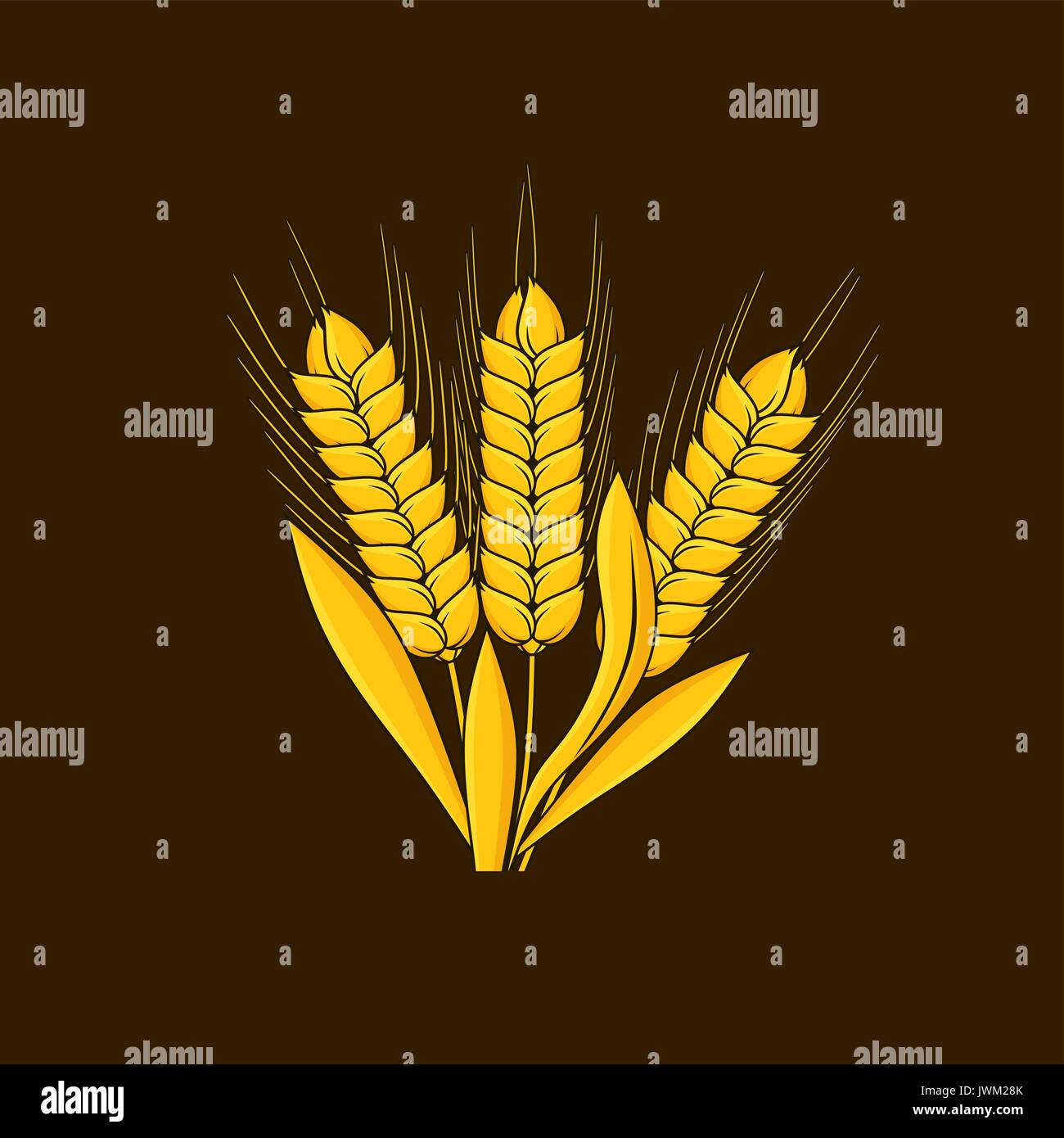 Logo and symbol of wheat for Thanksgiving Day Stock Vector Image & Art ...
