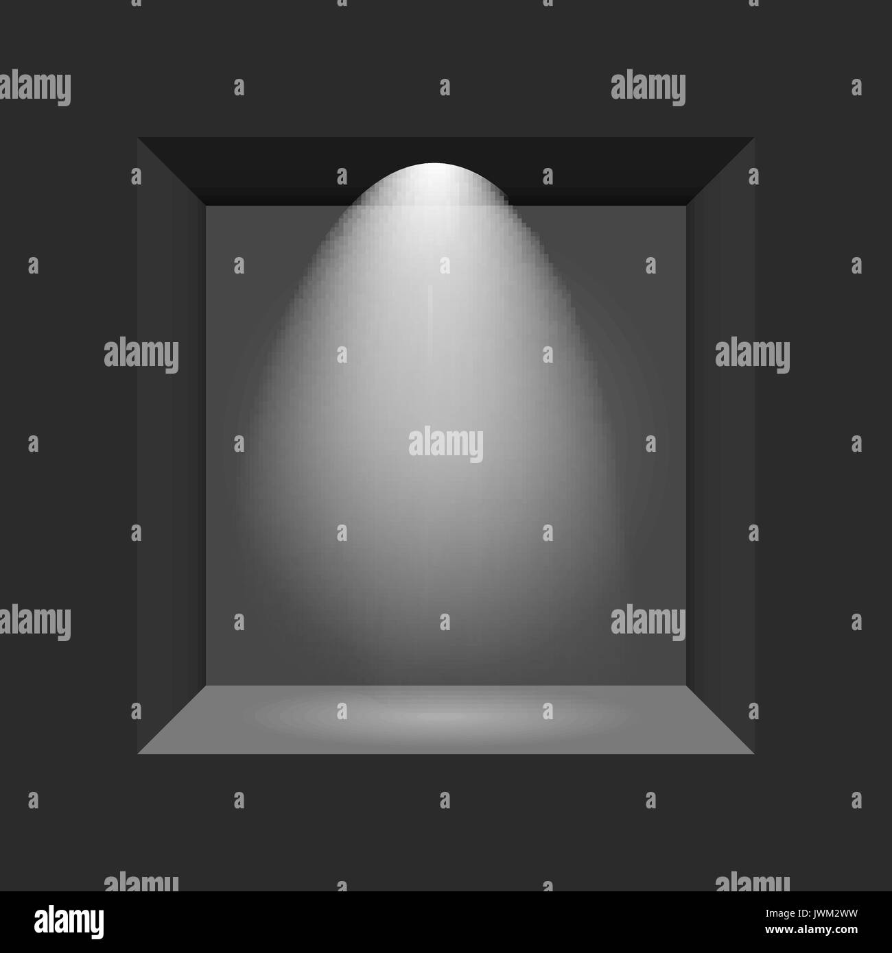 Exhibition Concept, Black Empty Box, Frame with Illumination. Template ...