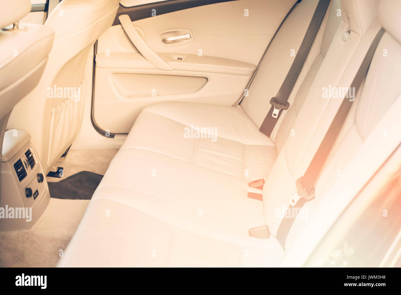 Car back leather seats hi-res stock photography and images - Alamy