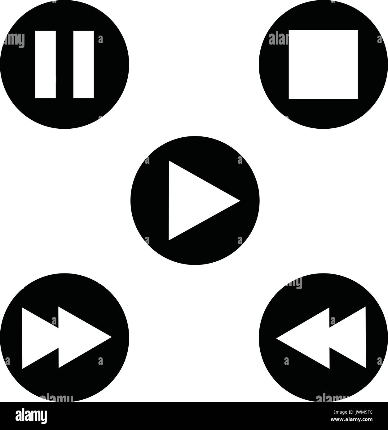 A black and white silhouette of buttons Stock Vector Image & Art - Alamy