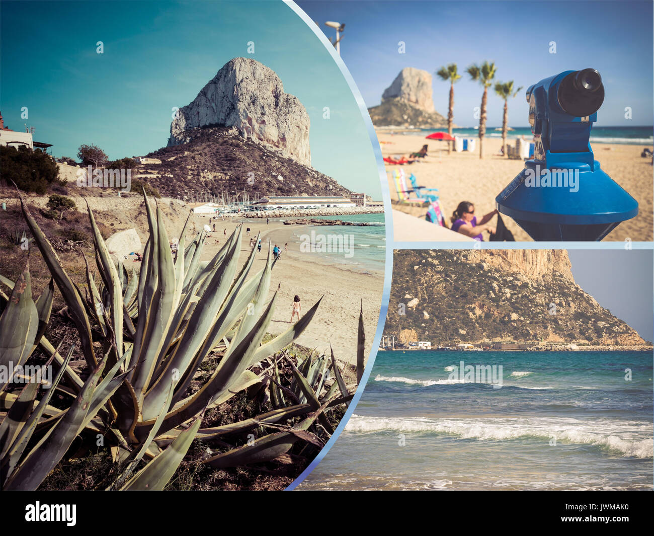 Collage of Calpe Spein Stock Photo - Alamy