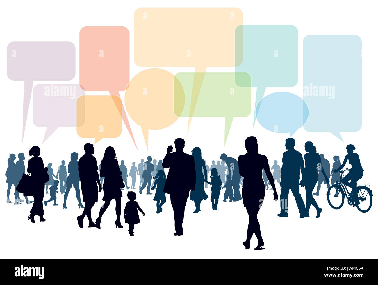 Crowd of people. They are walking and talking Stock Photo - Alamy