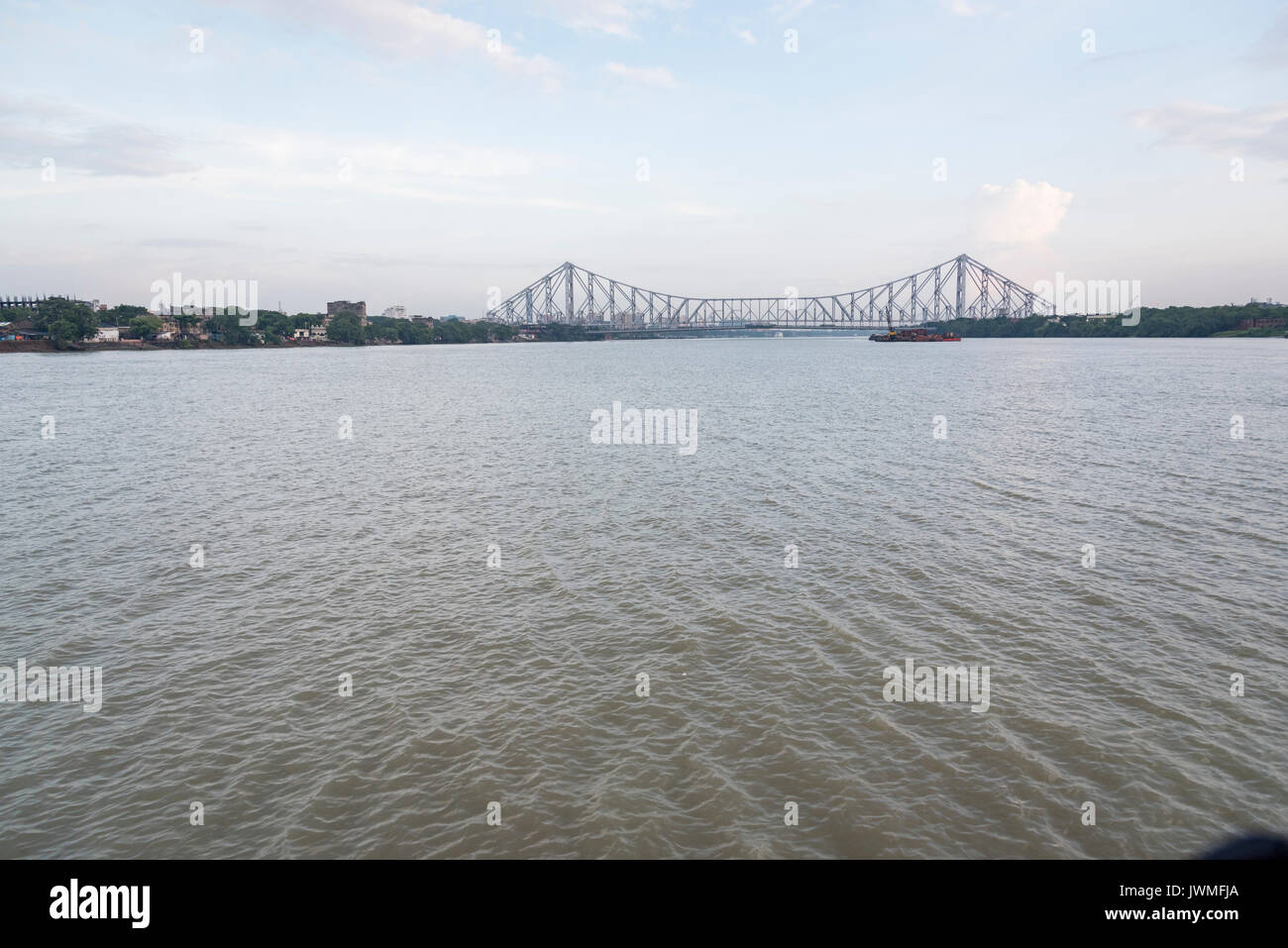 View of Howrah bridge in Calcutta, India Stock Photo - Alamy