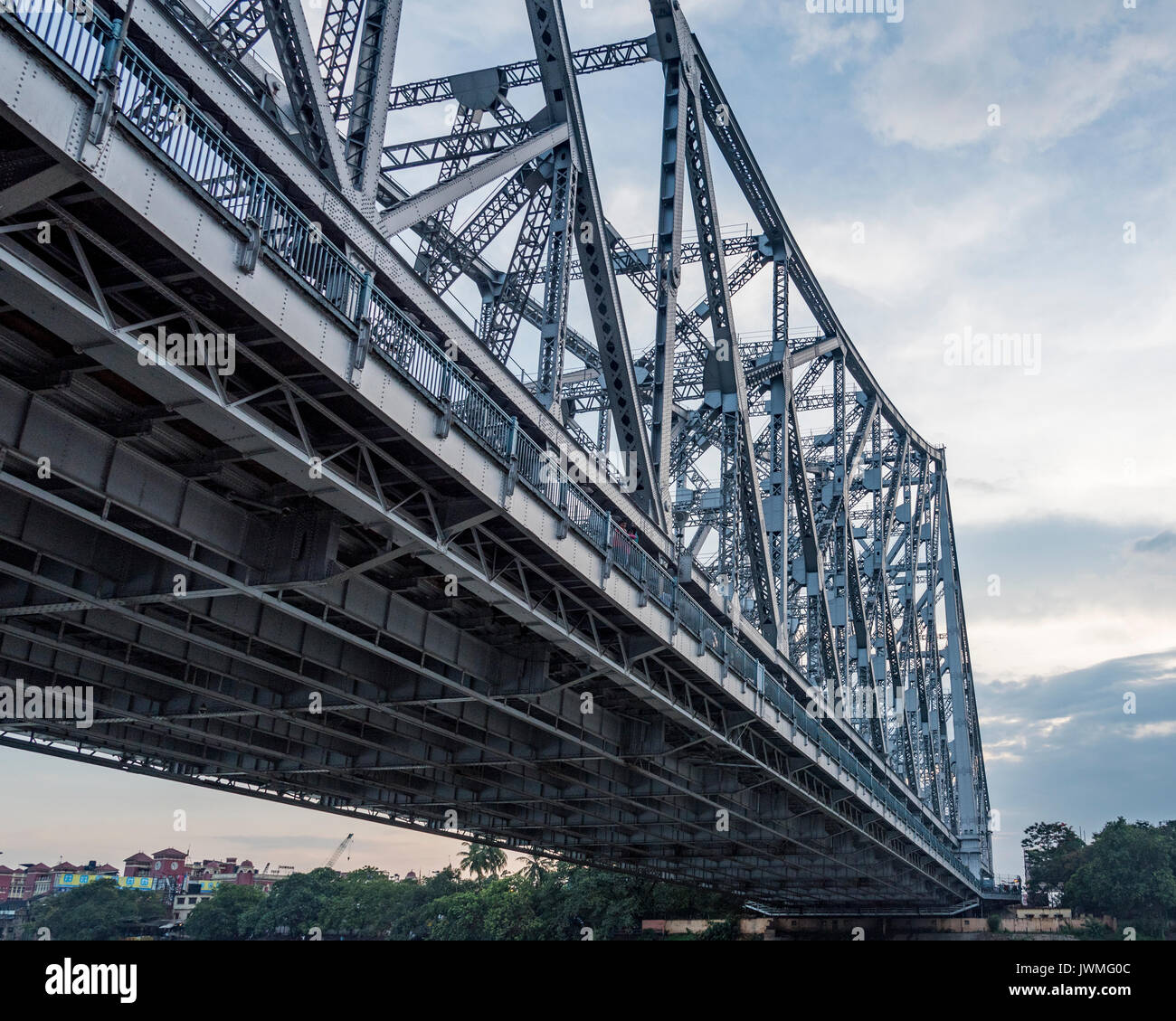 View of Howrah bridge in Calcutta, India Stock Photo - Alamy