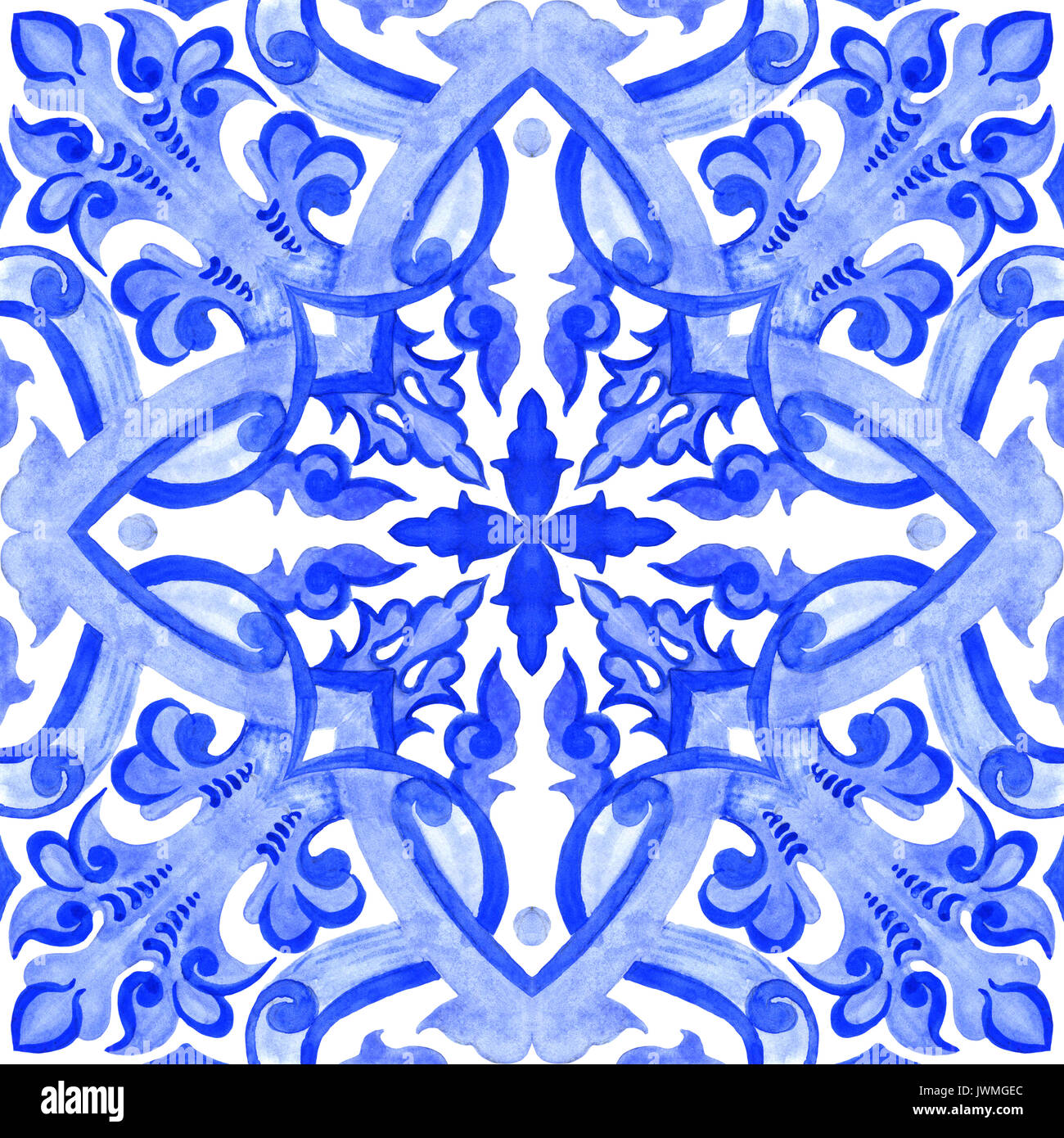 Portuguese azulejo tiles. Gorgeous seamless patterns. For bathroom ...