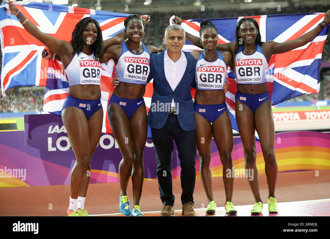 Daryll neita celebrate winning silver hi-res stock photography and ...