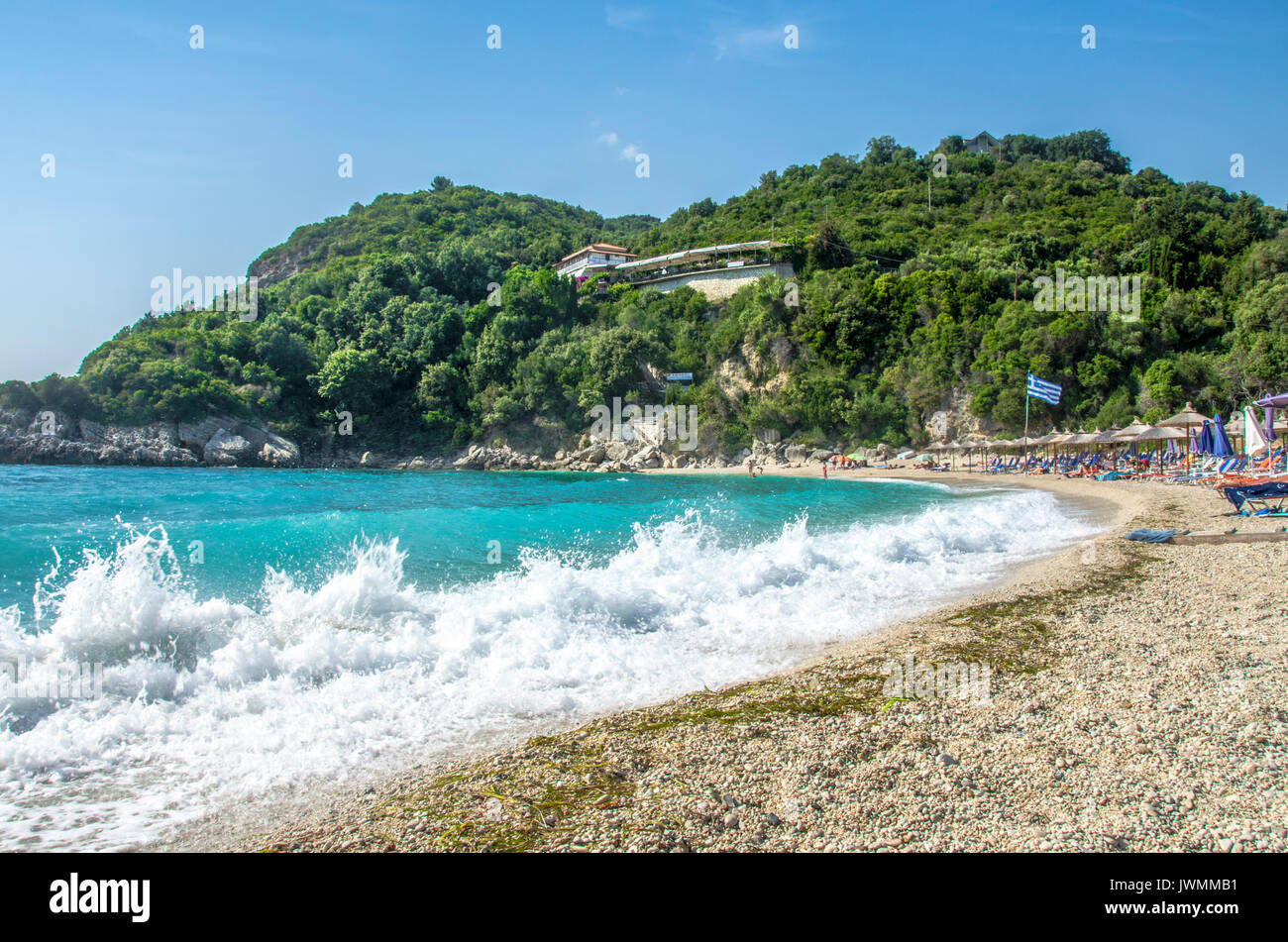 Sea Waves - Sarakiniko Beach - Parga, Preveza, Epirus, Greece Stock ...