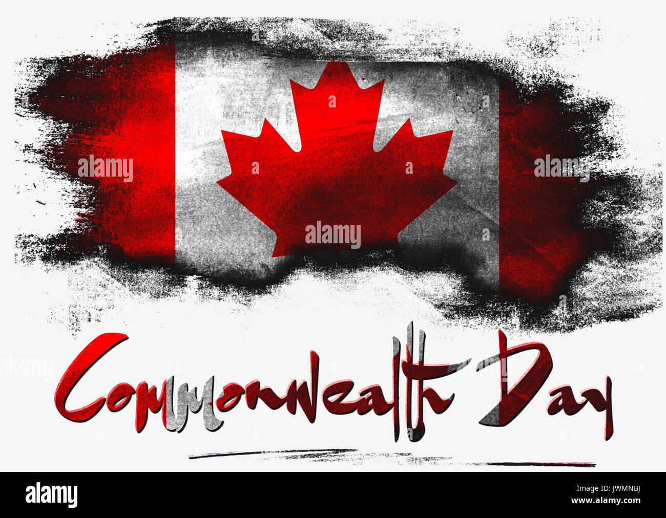 Flag of Canada for Commonwealth Day with white background Stock Photo ...