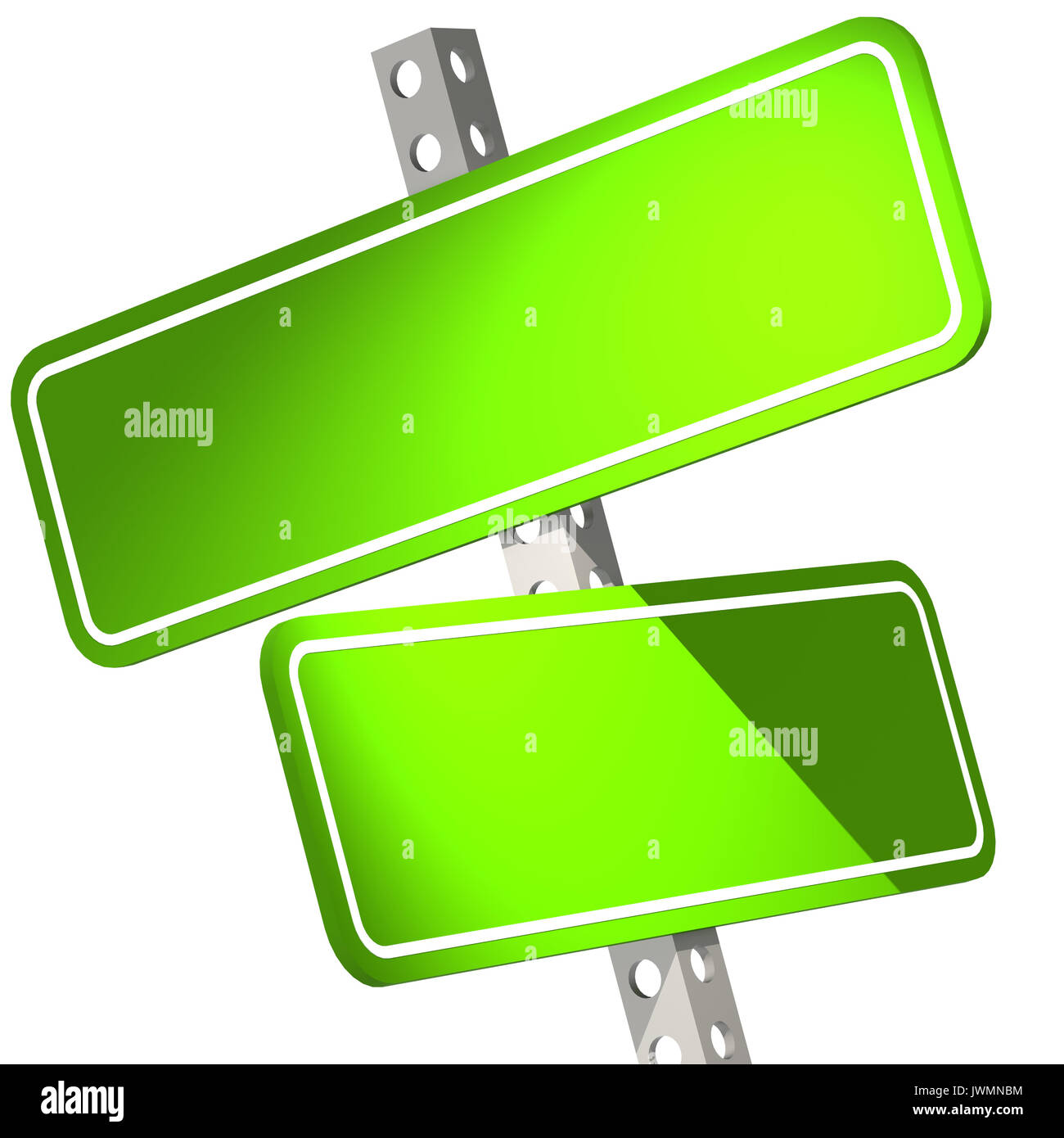 Green two road sign isolated image with hi-res rendered artwork that ...