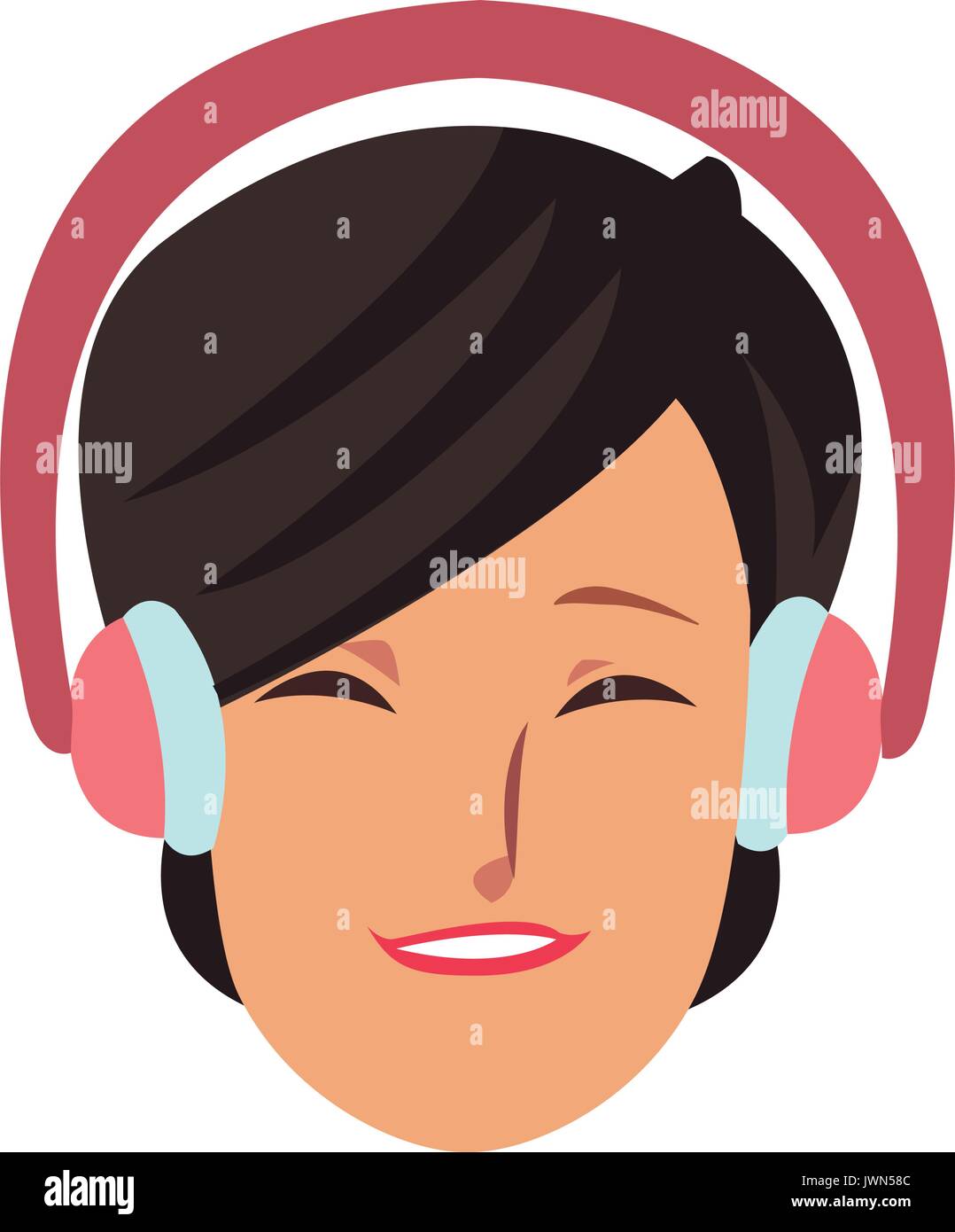 smiling woman face character young female Stock Vector Image & Art - Alamy