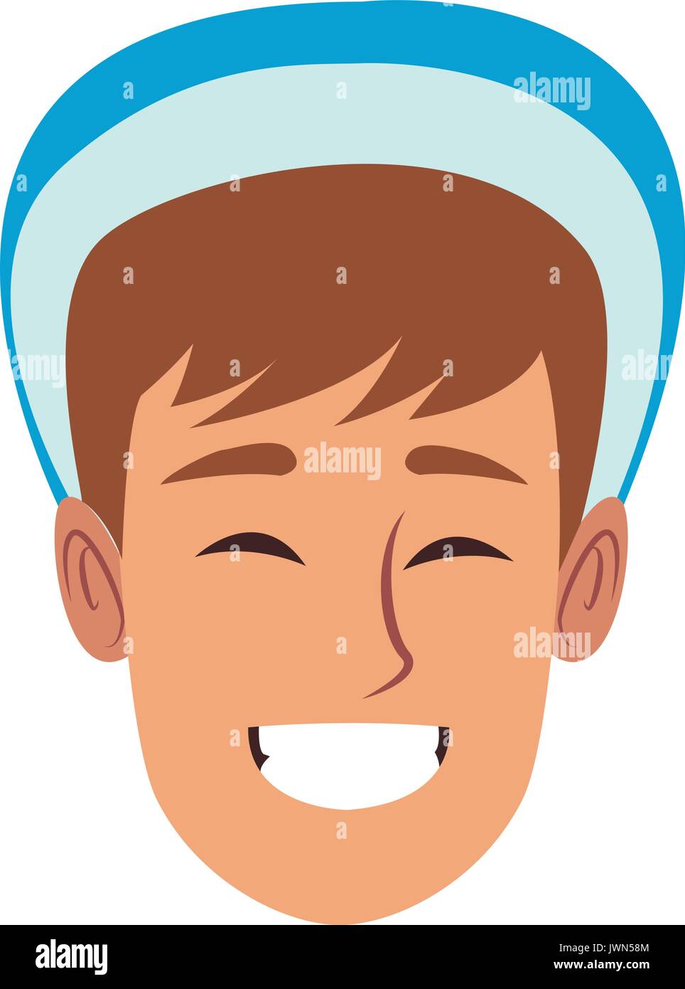 character man face happy smile cartoon Stock Vector Image & Art - Alamy