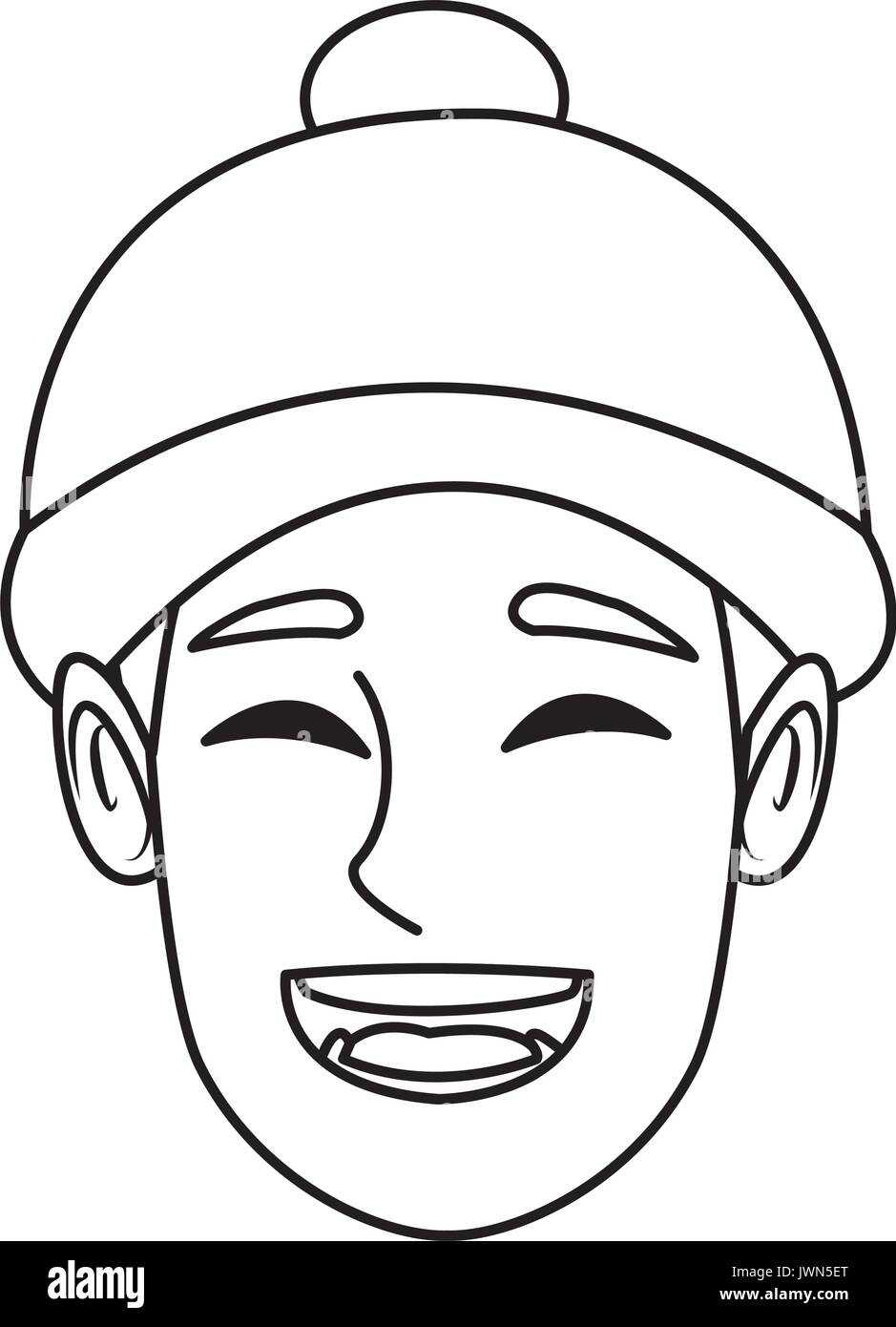 character man face happy smile cartoon Stock Vector Image & Art - Alamy