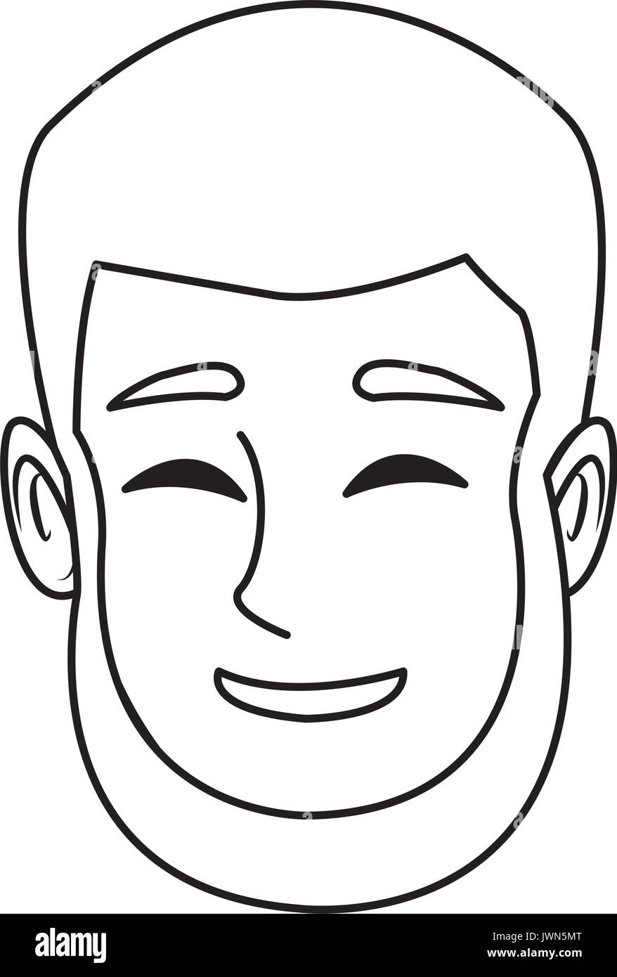 character man face happy smile cartoon Stock Vector Image & Art - Alamy