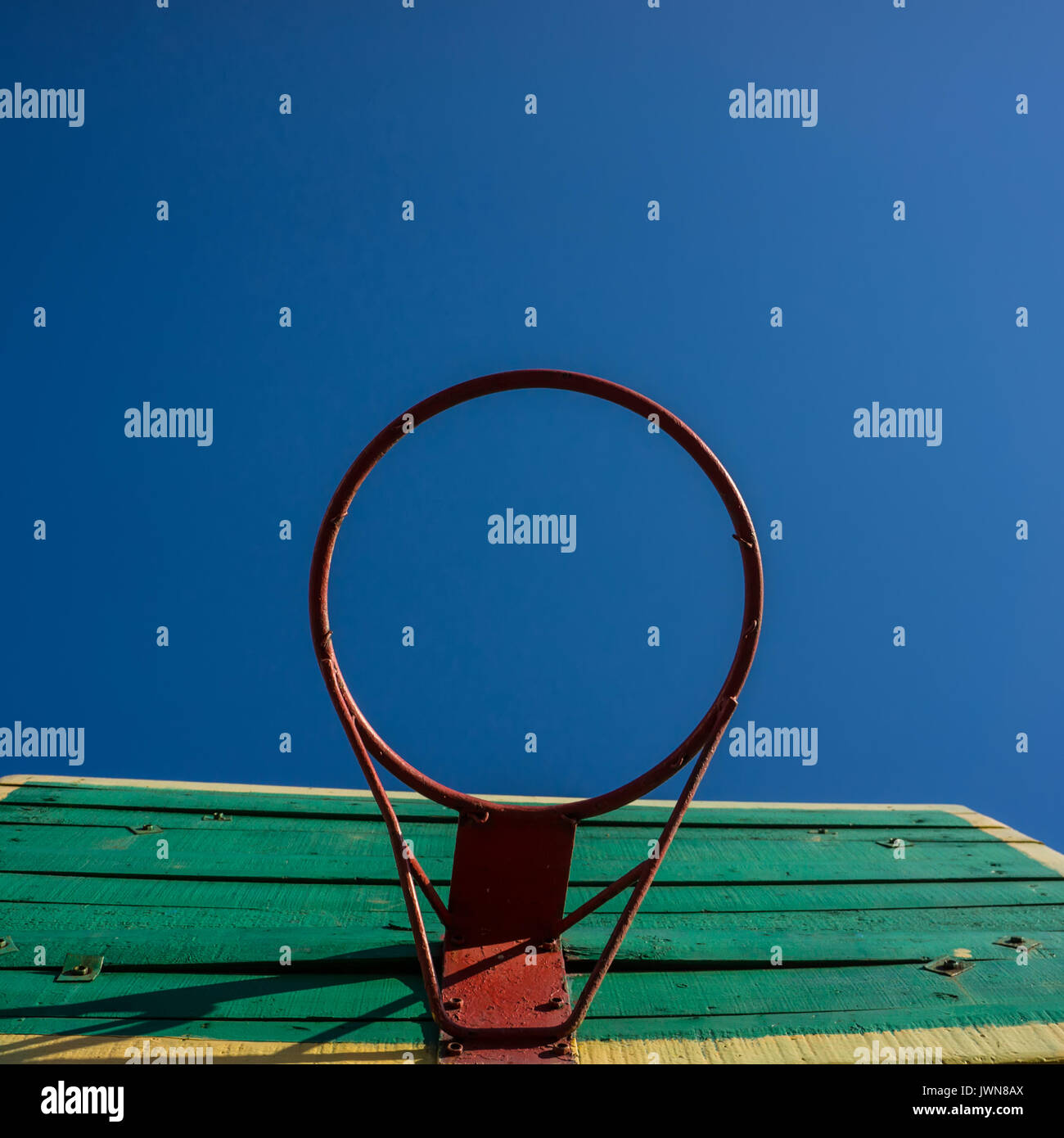 Old basketball ring white wooden hi-res stock photography and images ...