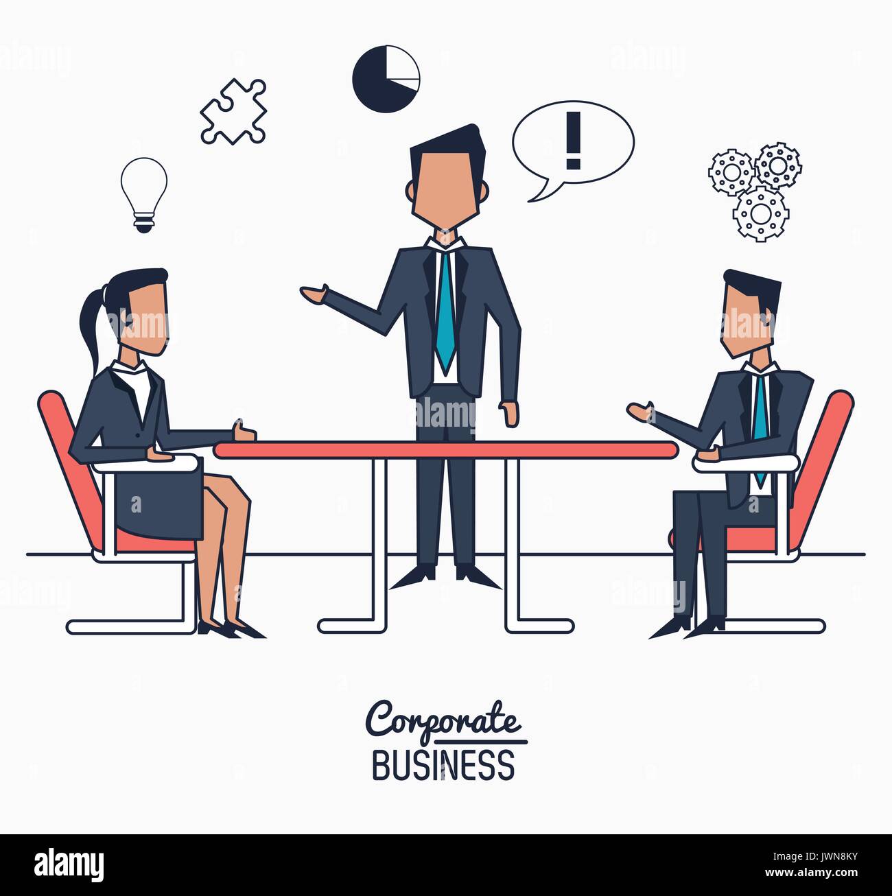 Group of executives Stock Vector Images - Alamy