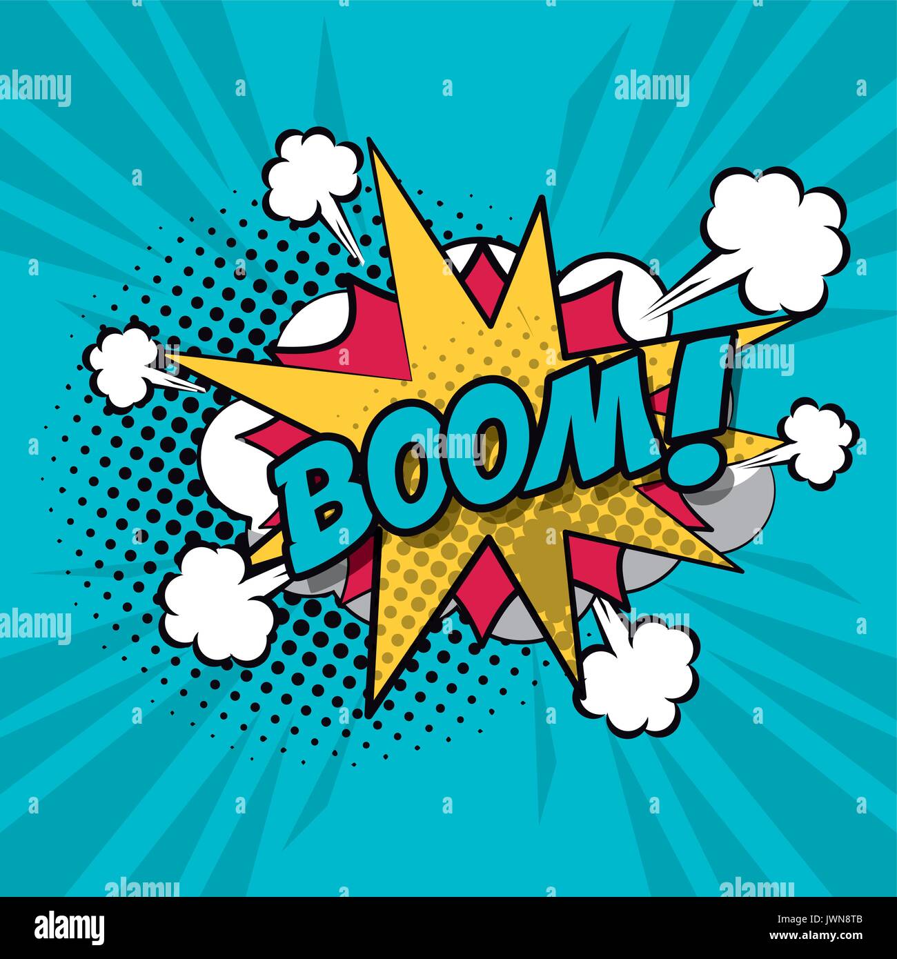 colorful background pop art style of cloud explosive callout for ...