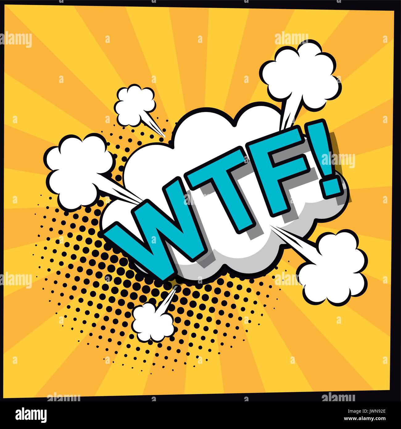 color background pop art style with striped and cloud explosive callout ...