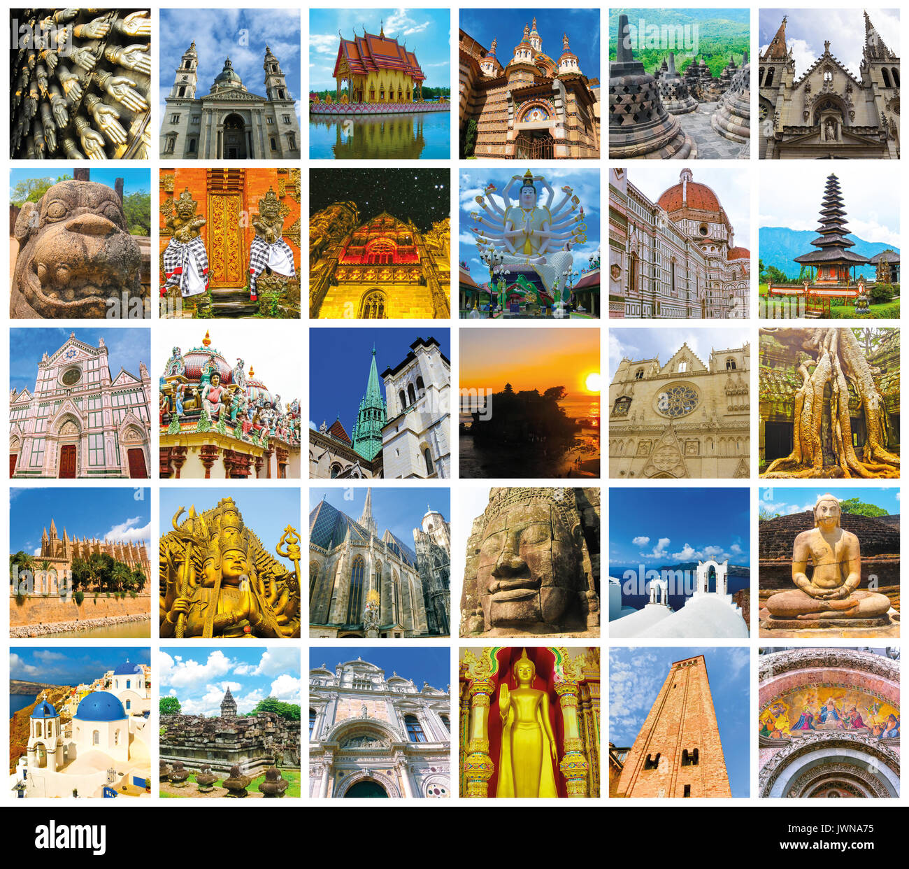 World Monuments Collage Stock Photo - Alamy
