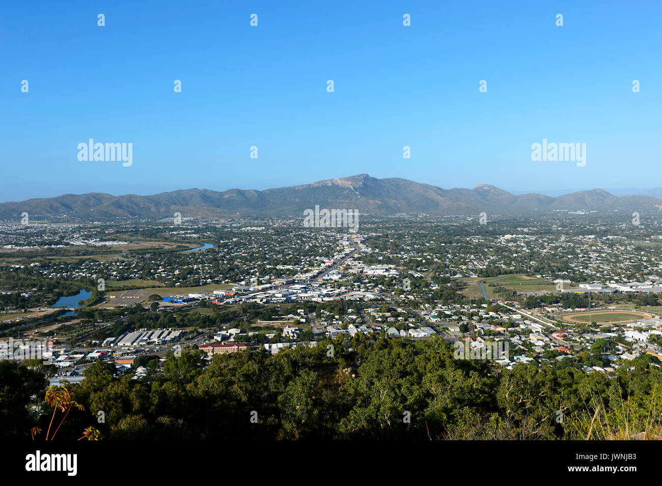 View over Townsville from Castle Hill, Queensland, QLD, Australia Stock ...