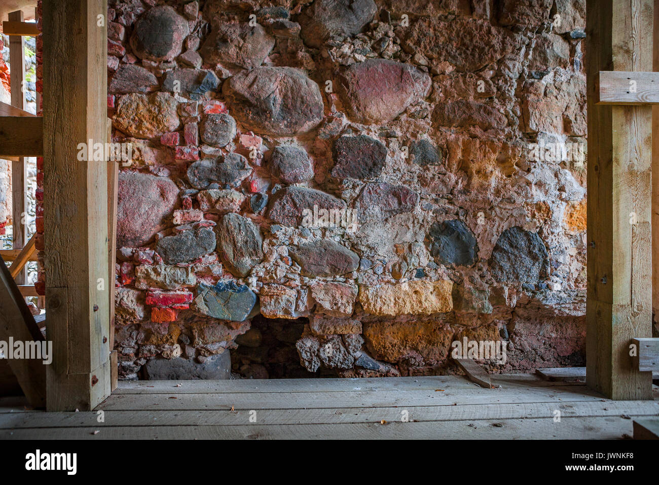 Ancient castle wall Stock Photo - Alamy