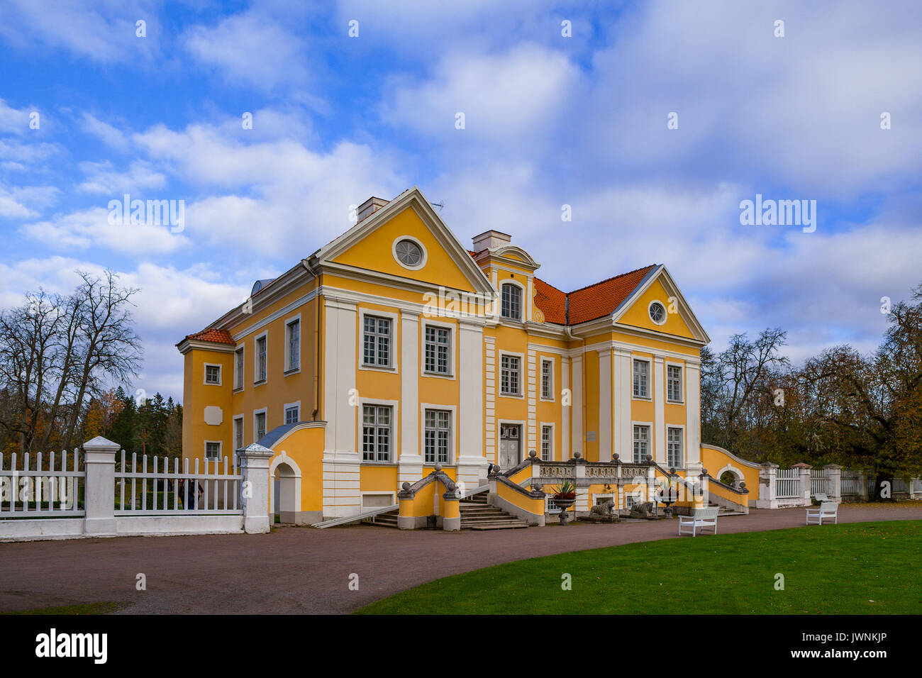 Palmse manor, Estonia. Fall time. Luxury villa, park and information ...