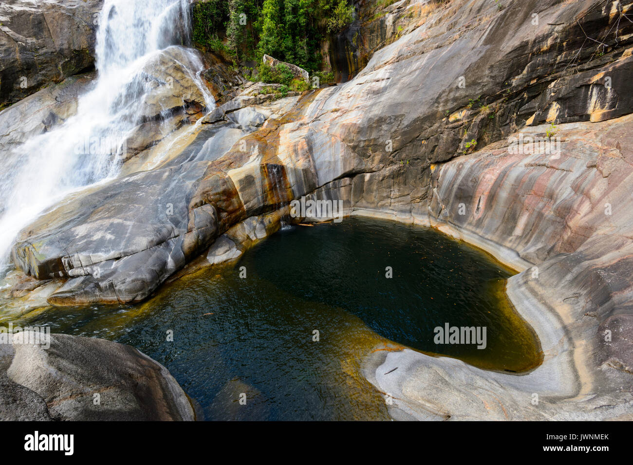 Amazing rock formations at Unesco World Heritage listed Murray Falls ...