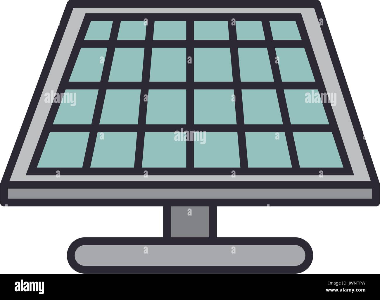 Solar panel energy over white background graphic design Stock Vector ...