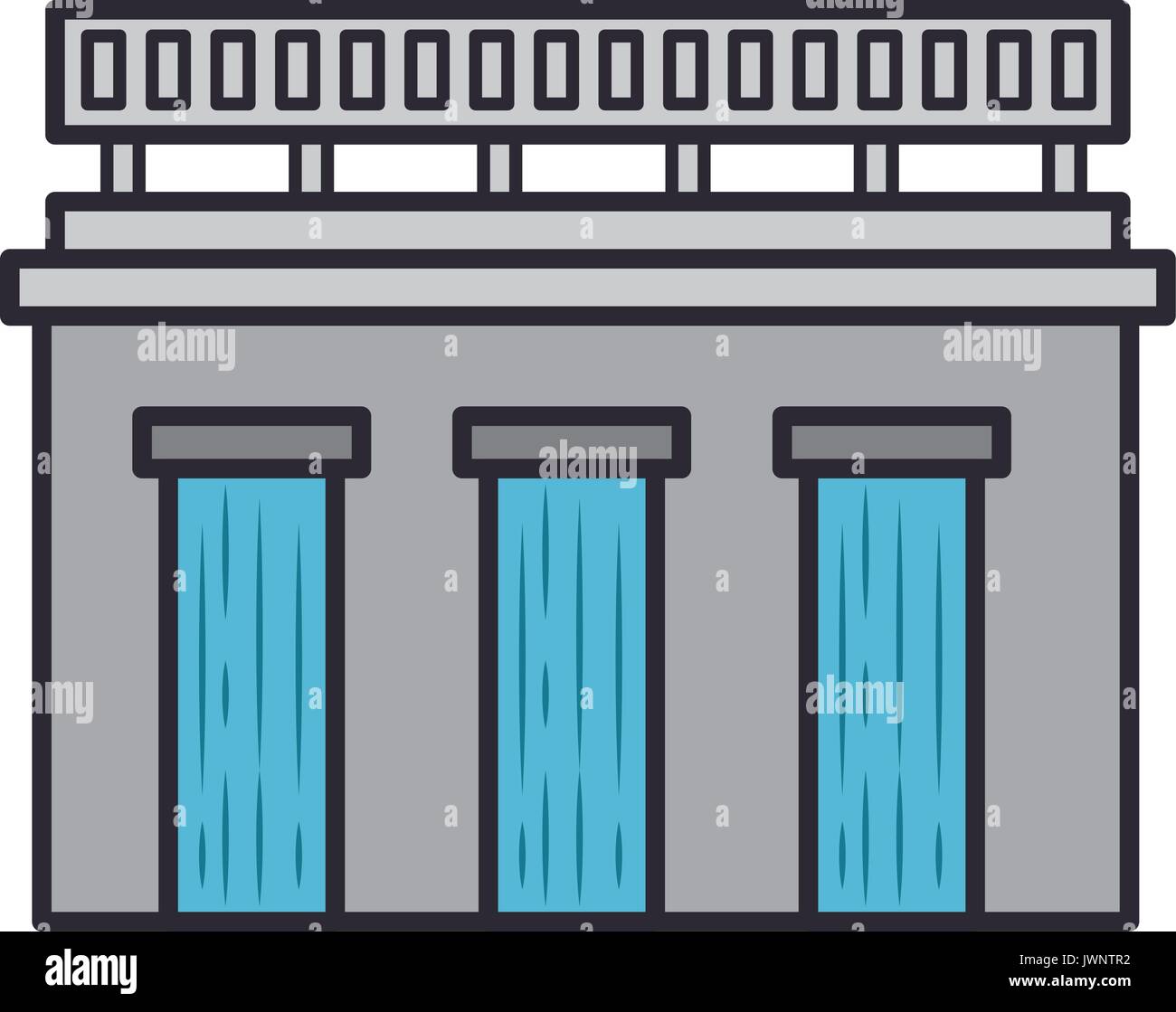 Hydroelectric power energy over white background graphic design Stock ...