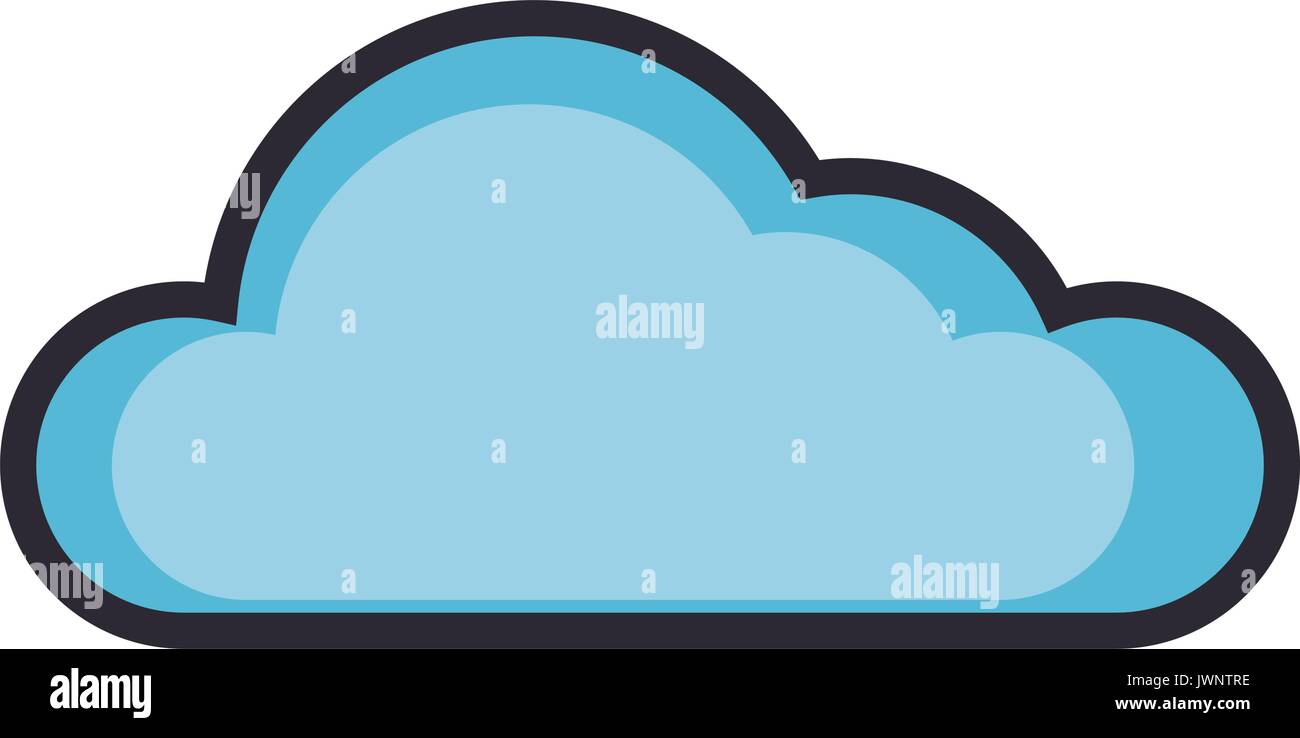 Cloud weather symbol over white background graphic design Stock Vector ...