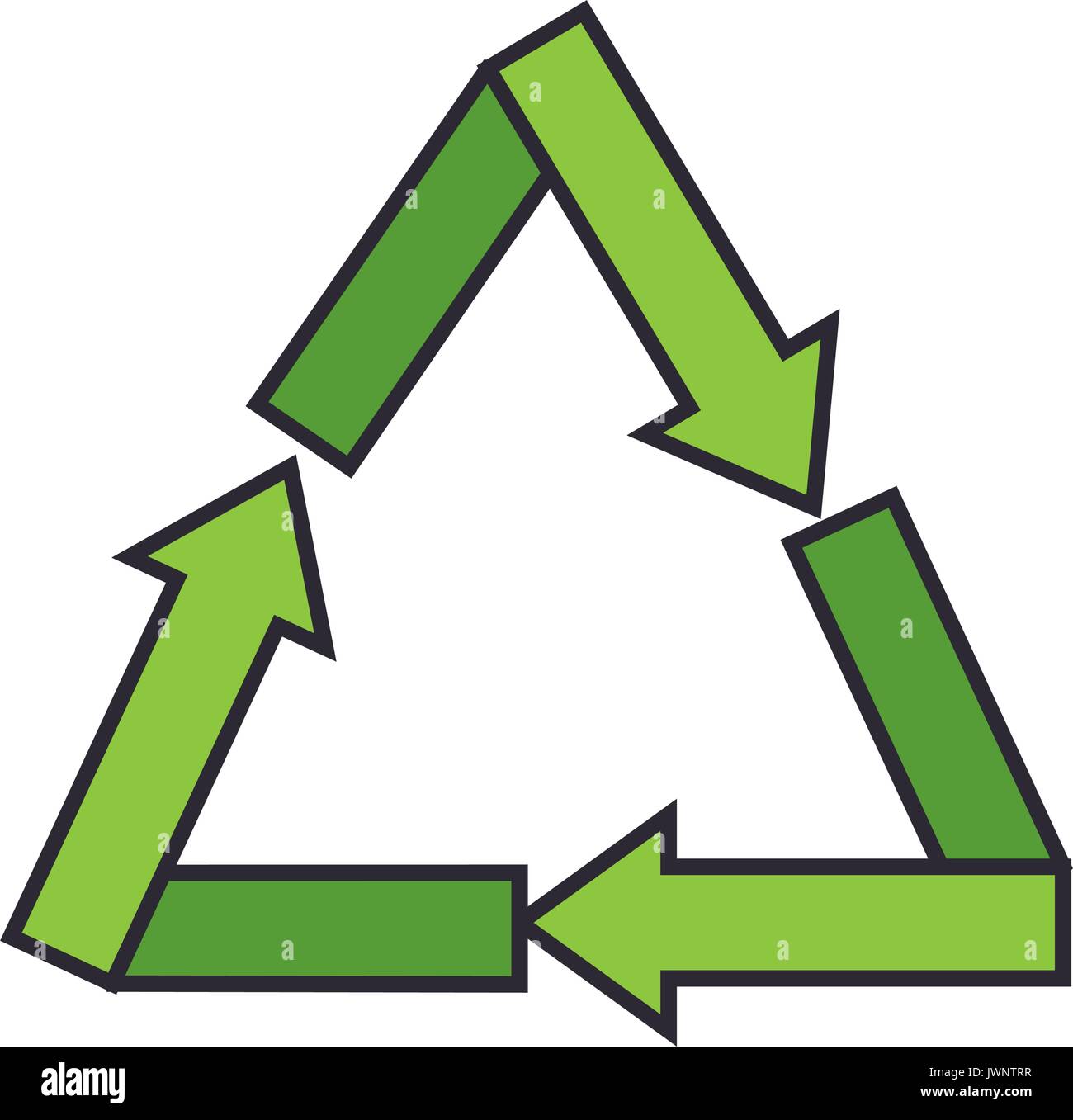 Recycle arrows symbol over white background graphic design Stock Vector ...