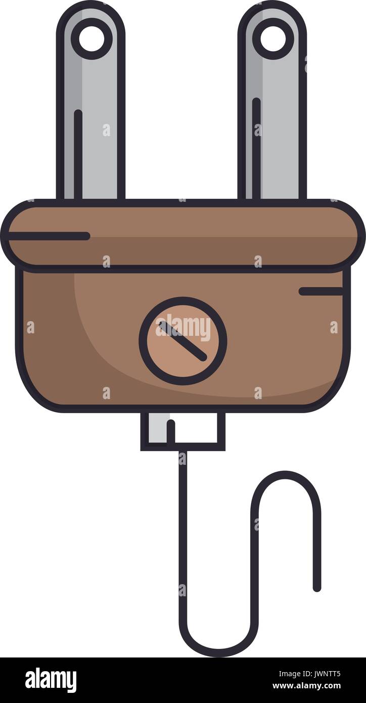 Plug electric isolated over white background graphic design Stock ...