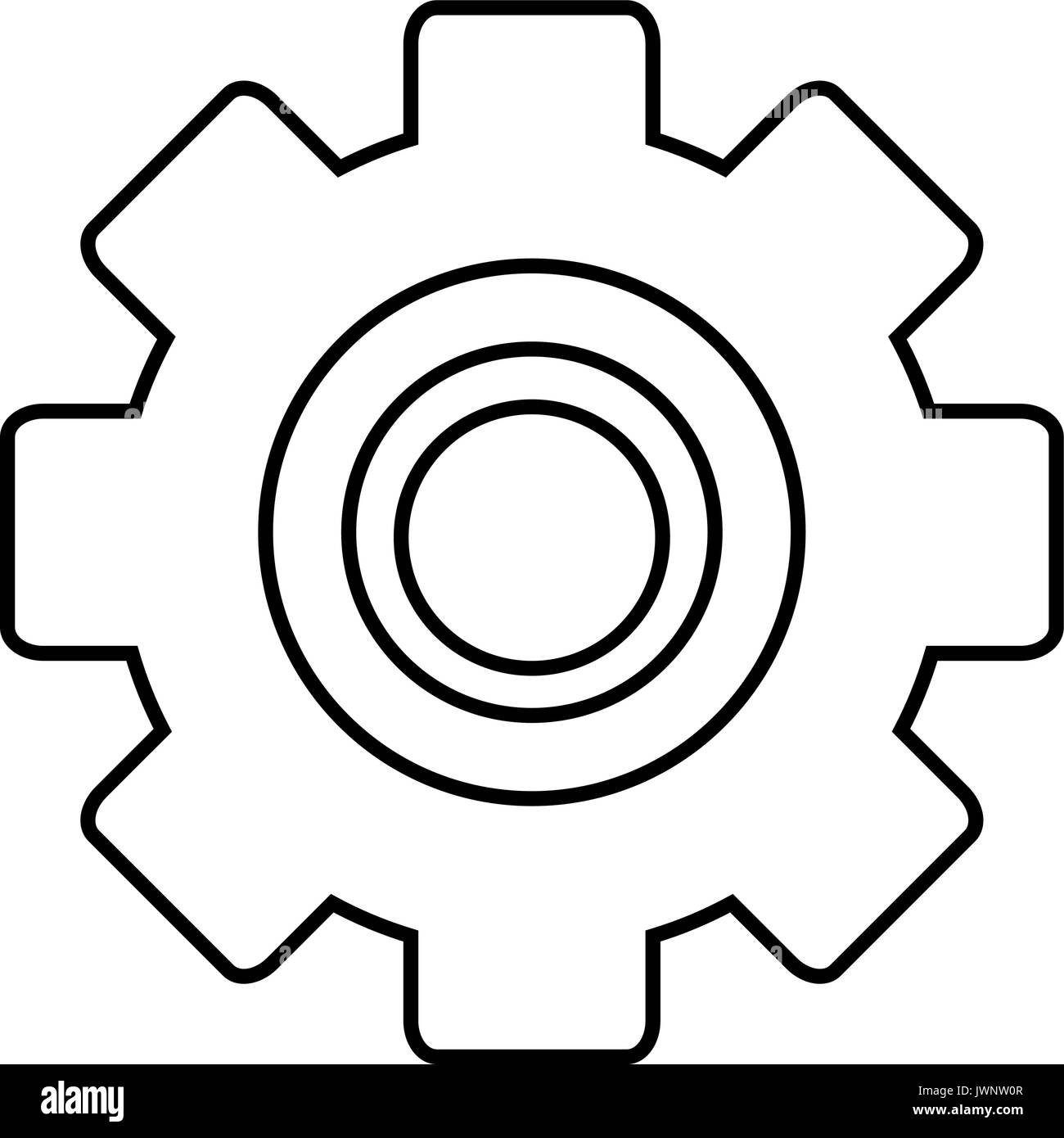 cogwheel icon over white background vector illustration Stock Vector ...