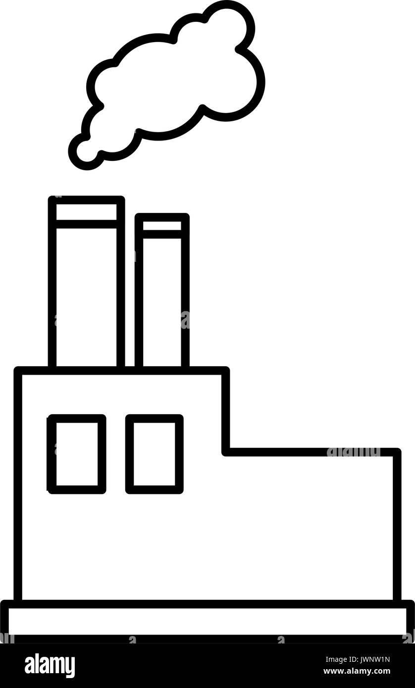 factory icon over white background vector illustration Stock Vector ...