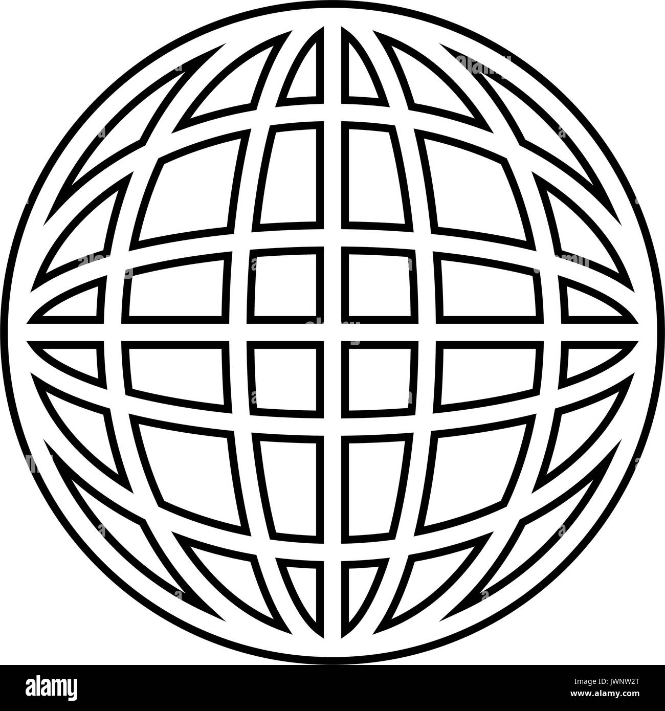 global sphere icon over white background vector illustration Stock ...