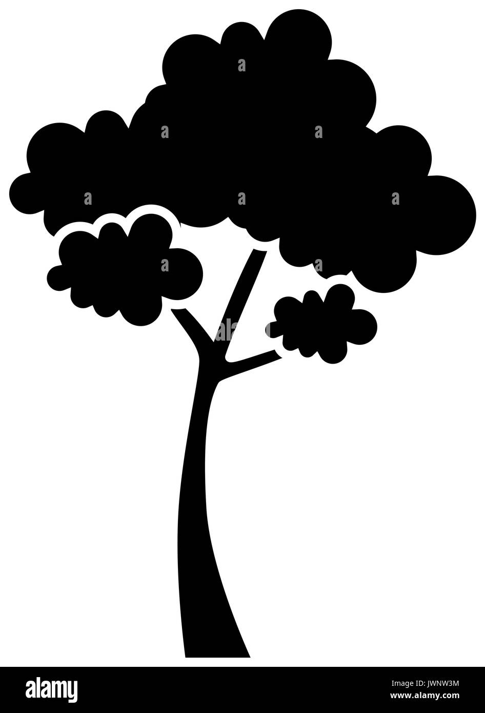 tree icon over white background vector illustration Stock Vector Image ...