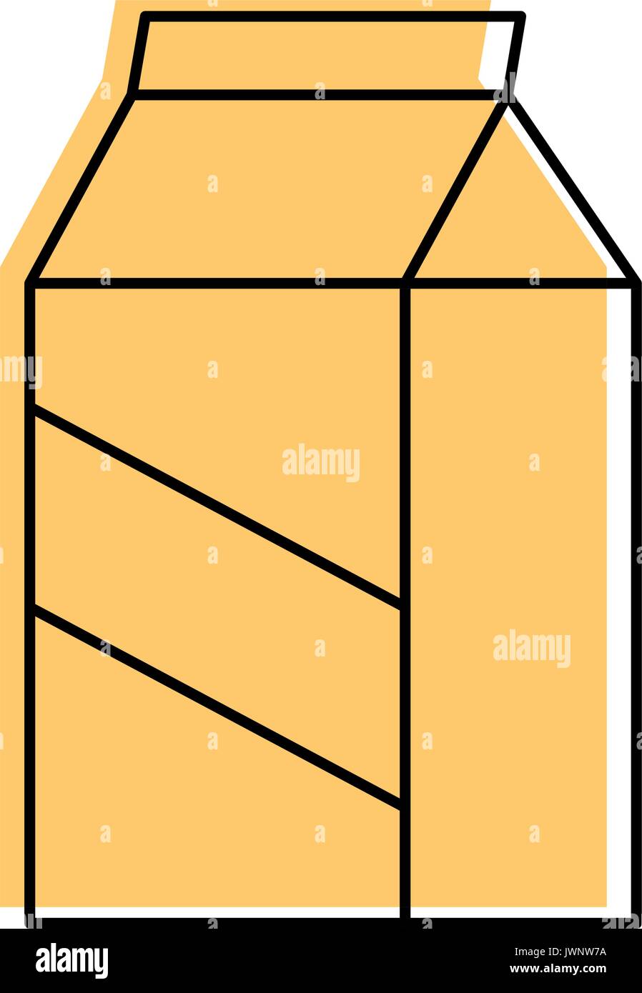 Milk box isolated over white background graphic design Stock Vector ...