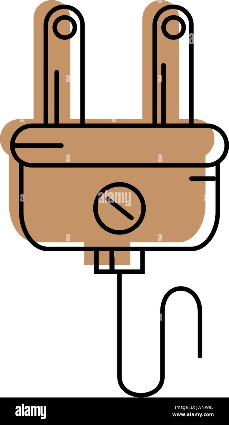 Plug electric isolated over white background graphic design Stock ...