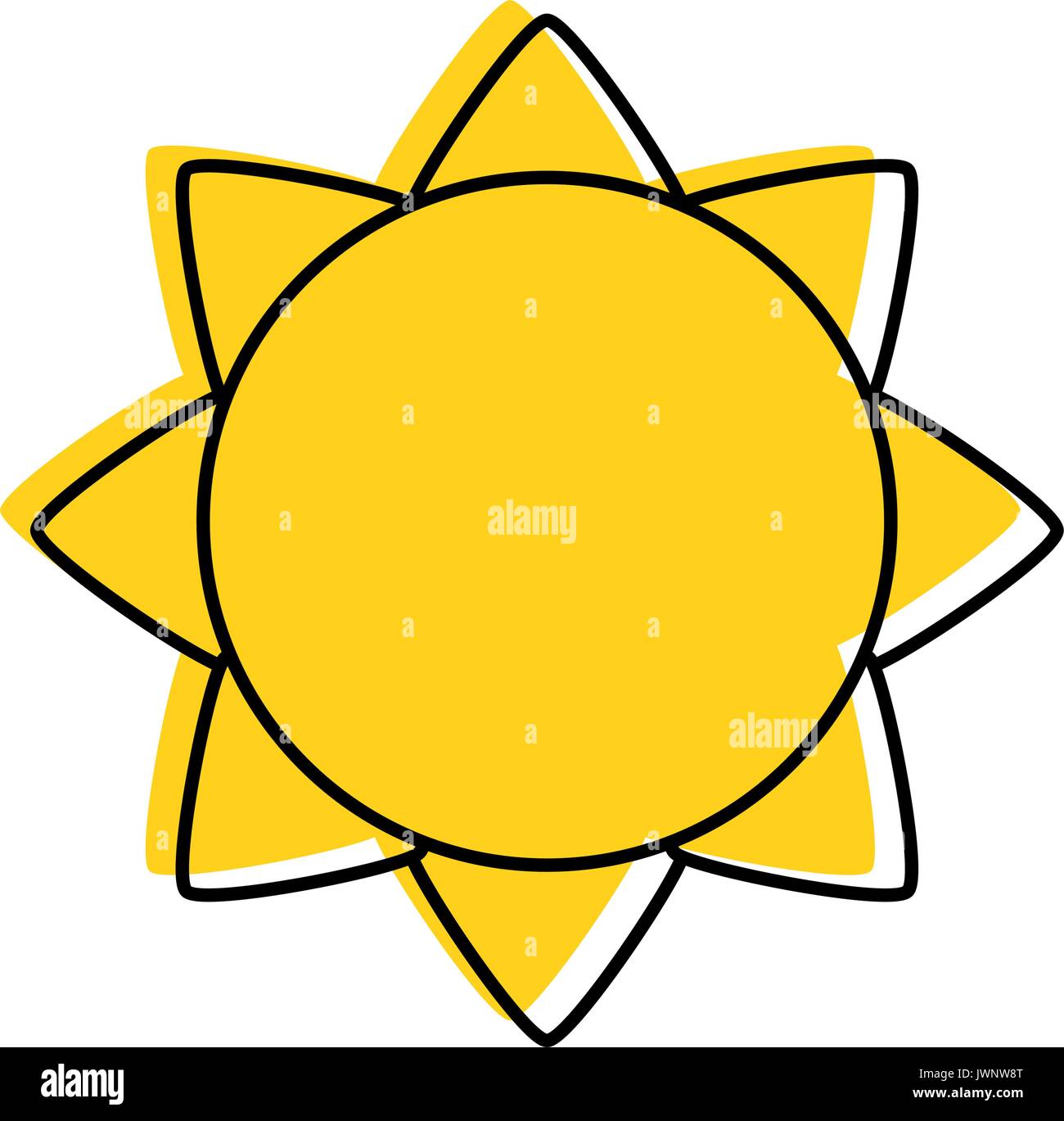 sun weather symbol over white background graphic design Stock Vector ...