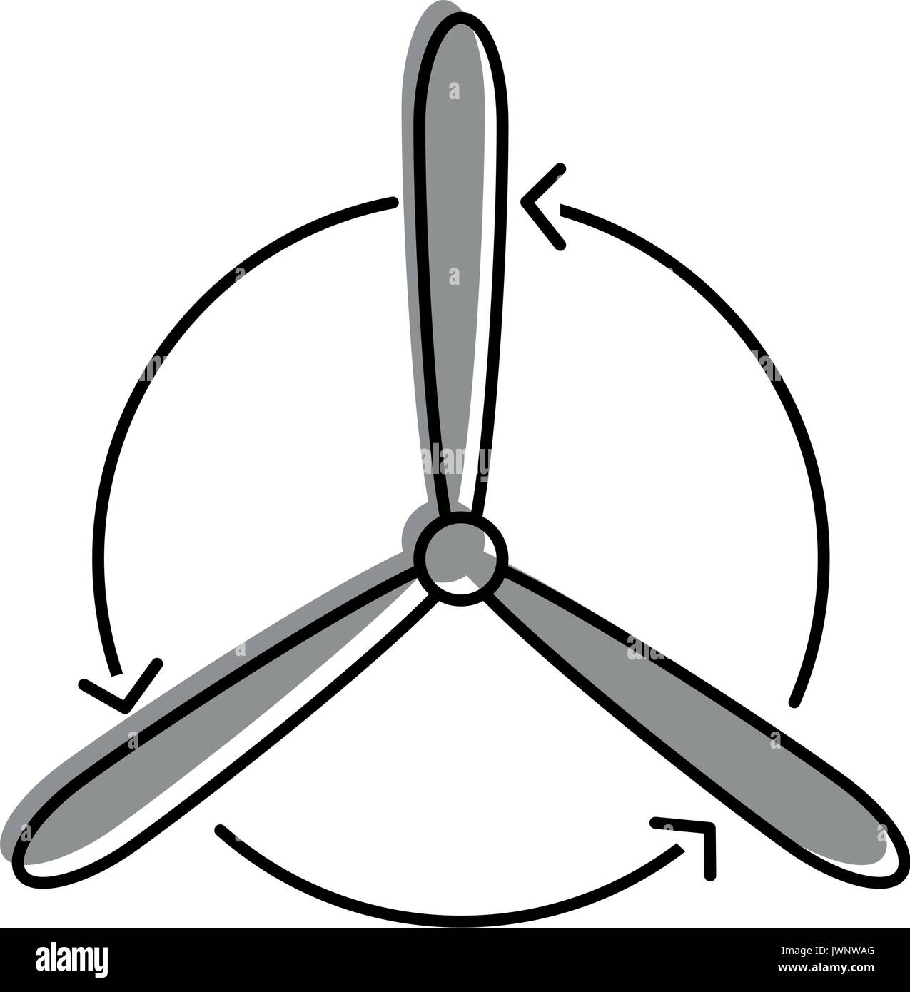 Wind turbine eolic energy over white background graphic design Stock ...