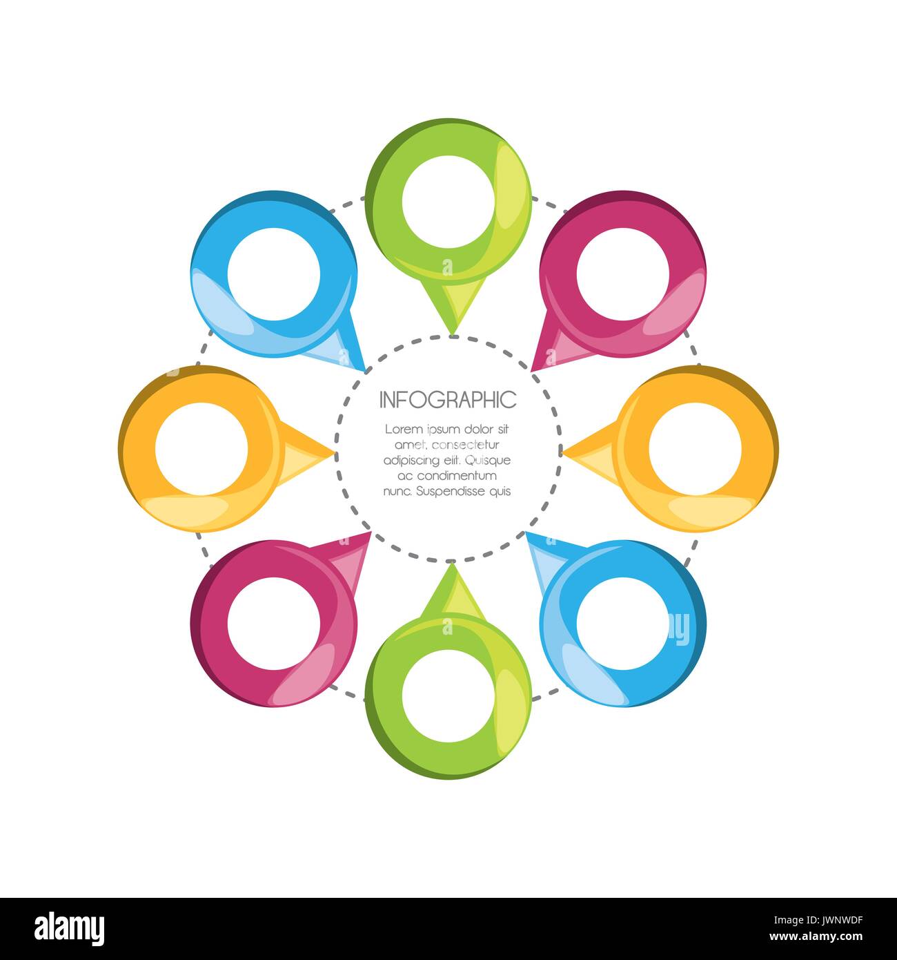 infographic template with color options Stock Vector Image & Art - Alamy