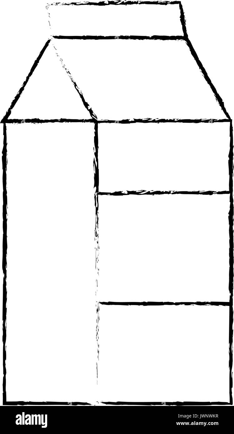 Milk box isolated over white background graphic design Stock Vector ...