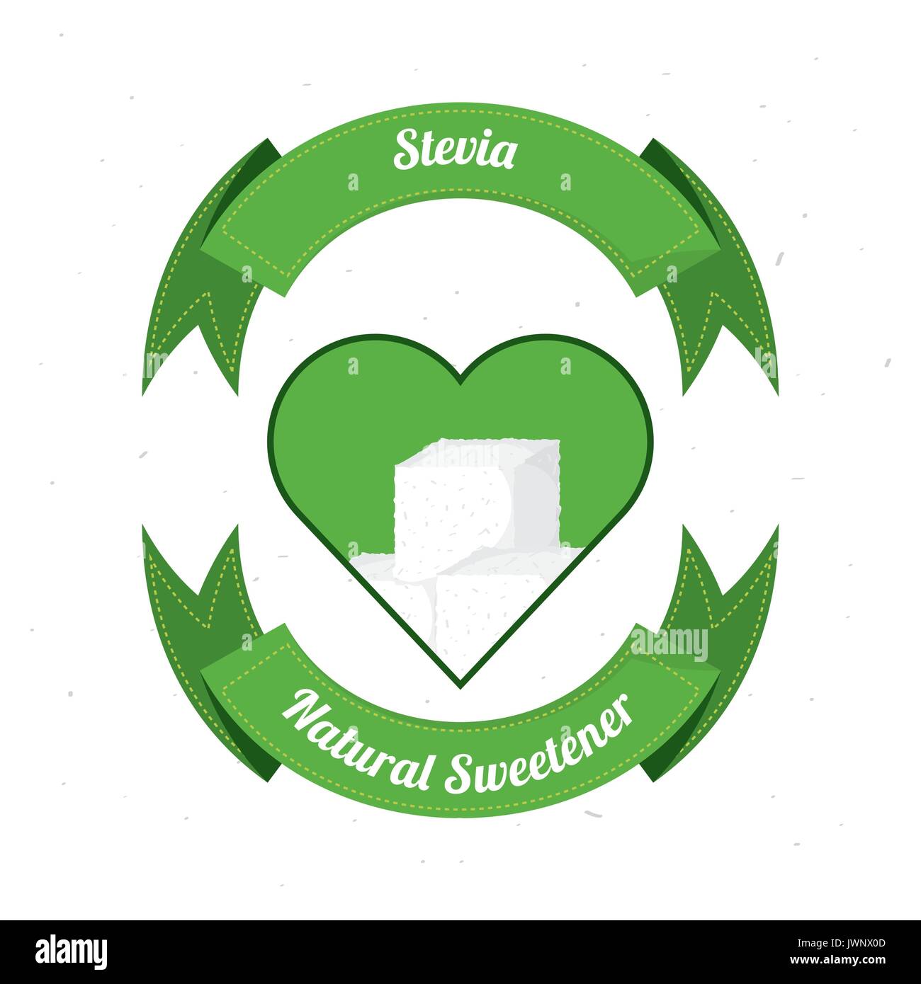 stevia natural sweetener with leaves label Stock Vector Image & Art - Alamy