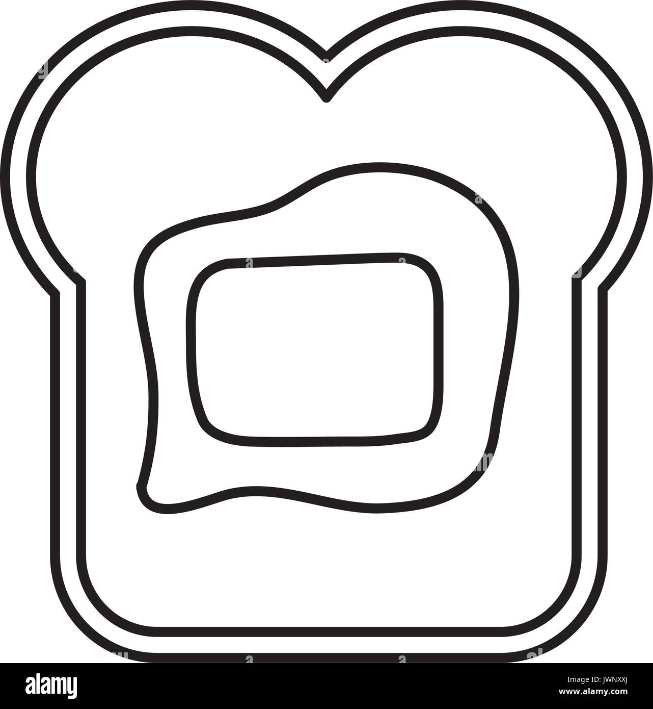 bread with butter icon Stock Vector Image & Art - Alamy