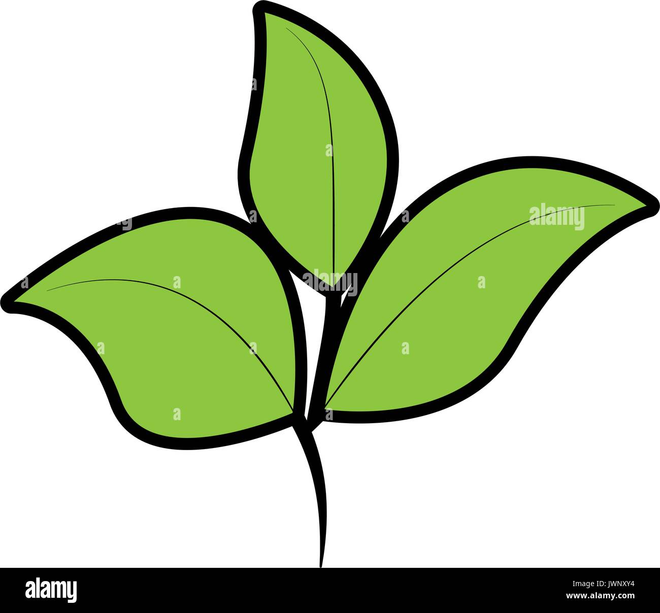 leaves icon over white background vector illustration Stock Vector ...