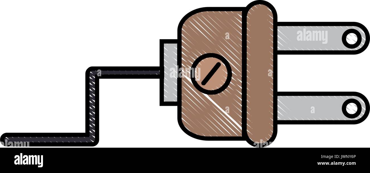 Plug electric isolated over white background graphic design Stock ...