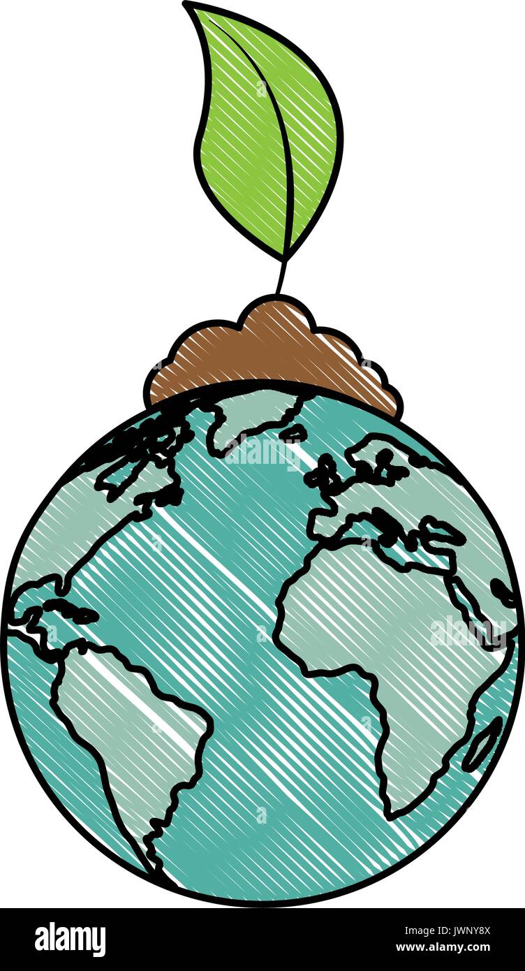 earth planet icon over white background vector illustration Stock ...