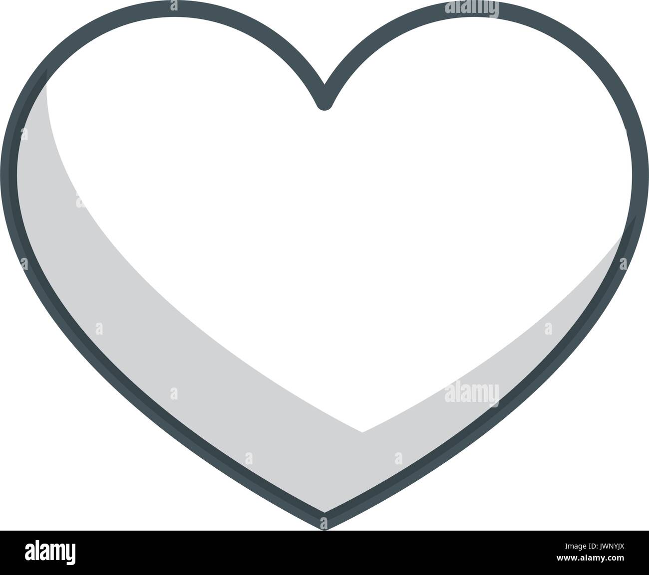 Heart and love over white background vector illustration Stock Vector ...