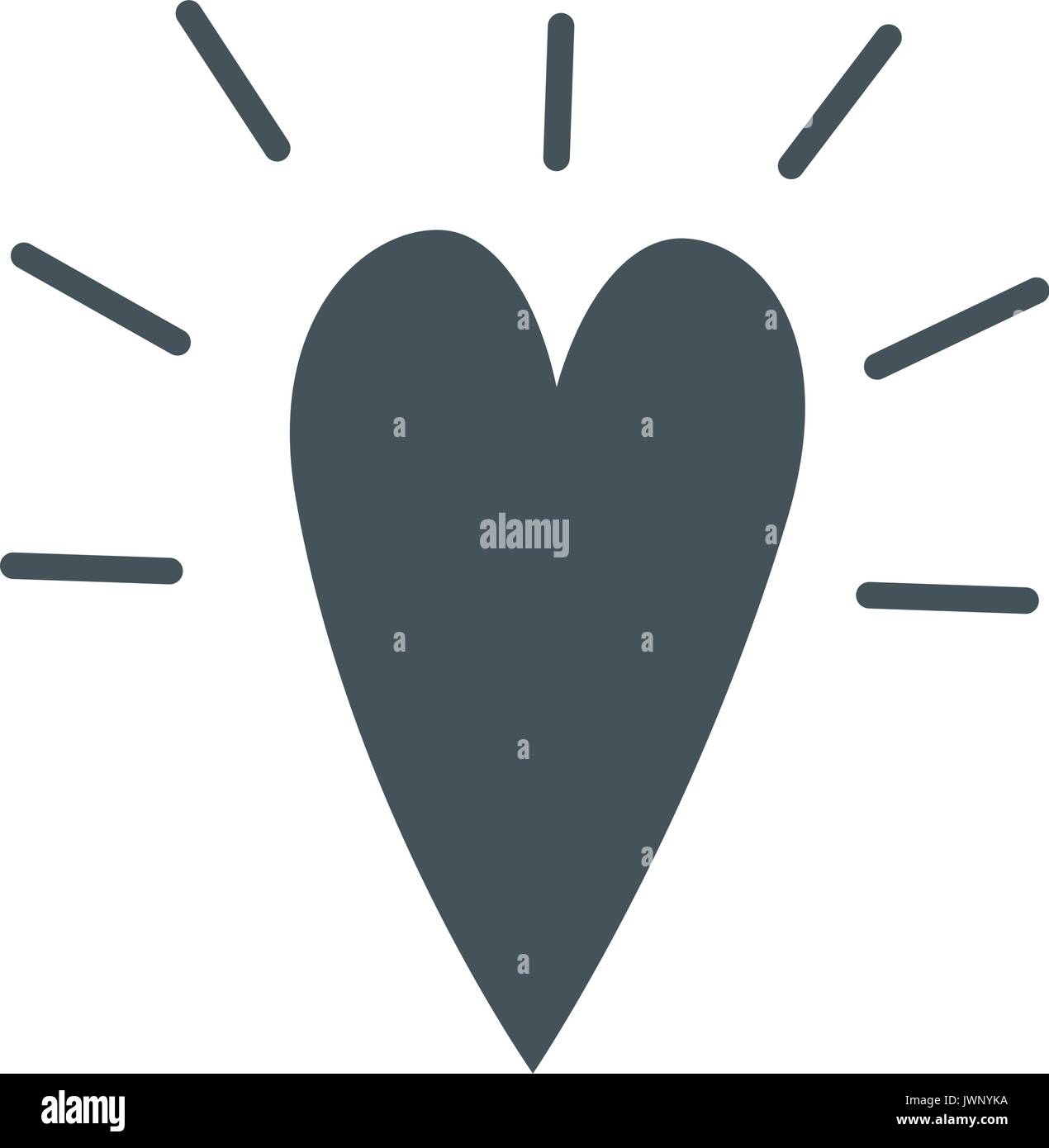 Heart and love over white background vector illustration Stock Vector ...