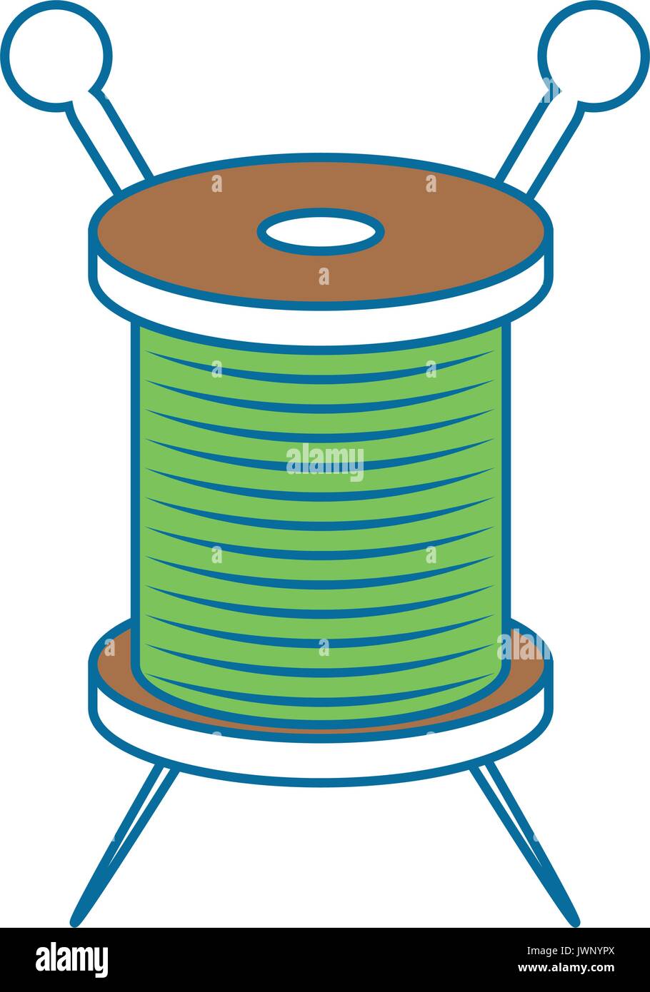 Needle and wool icon vector illustration graphic design Stock Vector ...